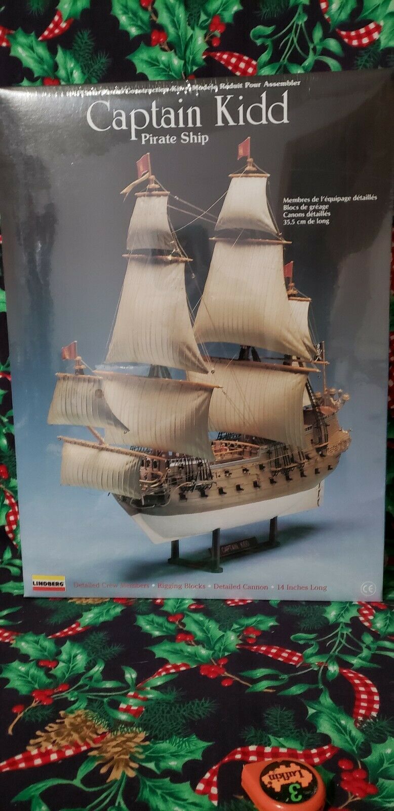 Vintage Lindberg Scale Model Captain Kidd Pirate Ship 70873 1990`s ...