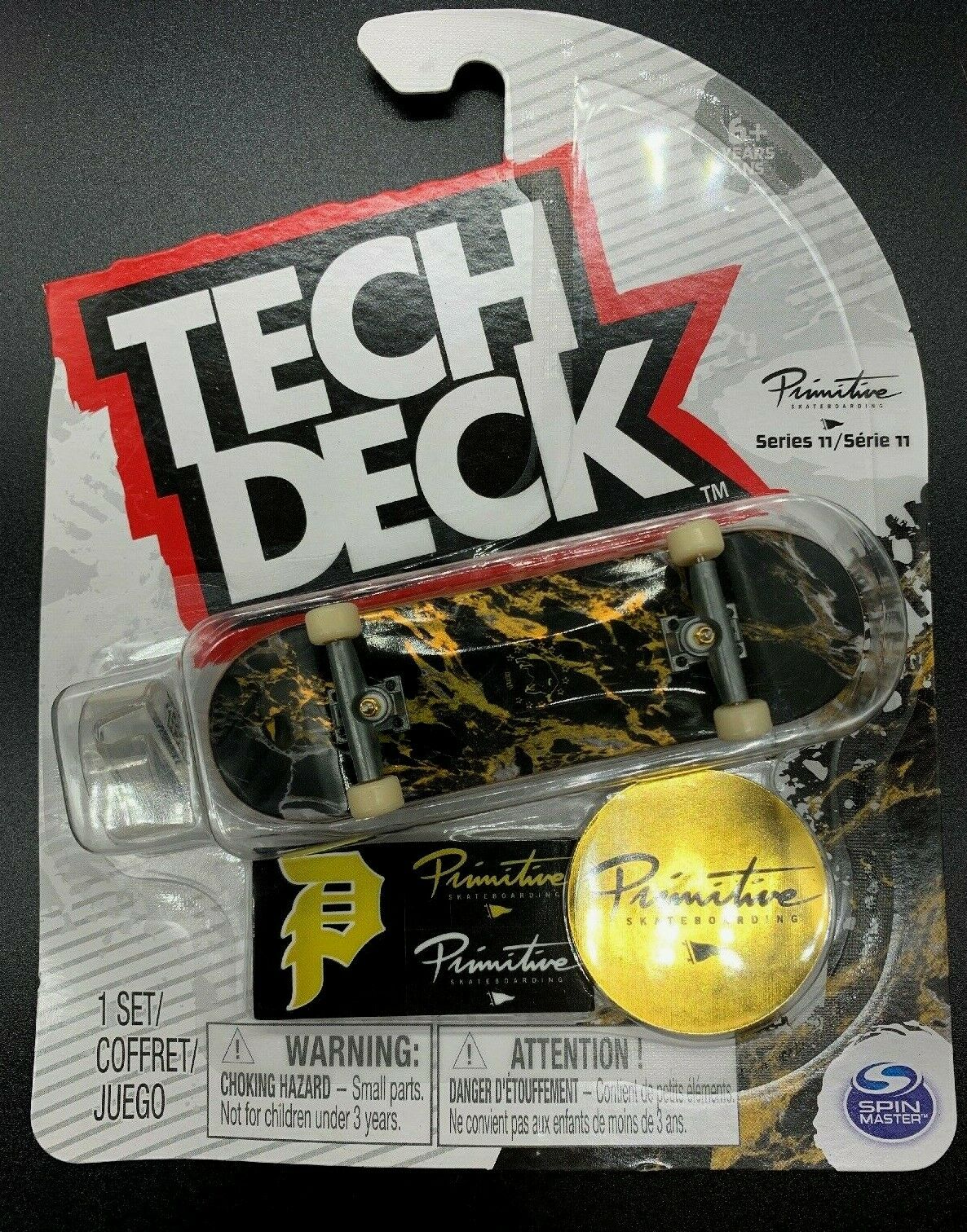 Tech Deck 96mm Primitive Skateboards Black And Gold Marble Rare Series ...
