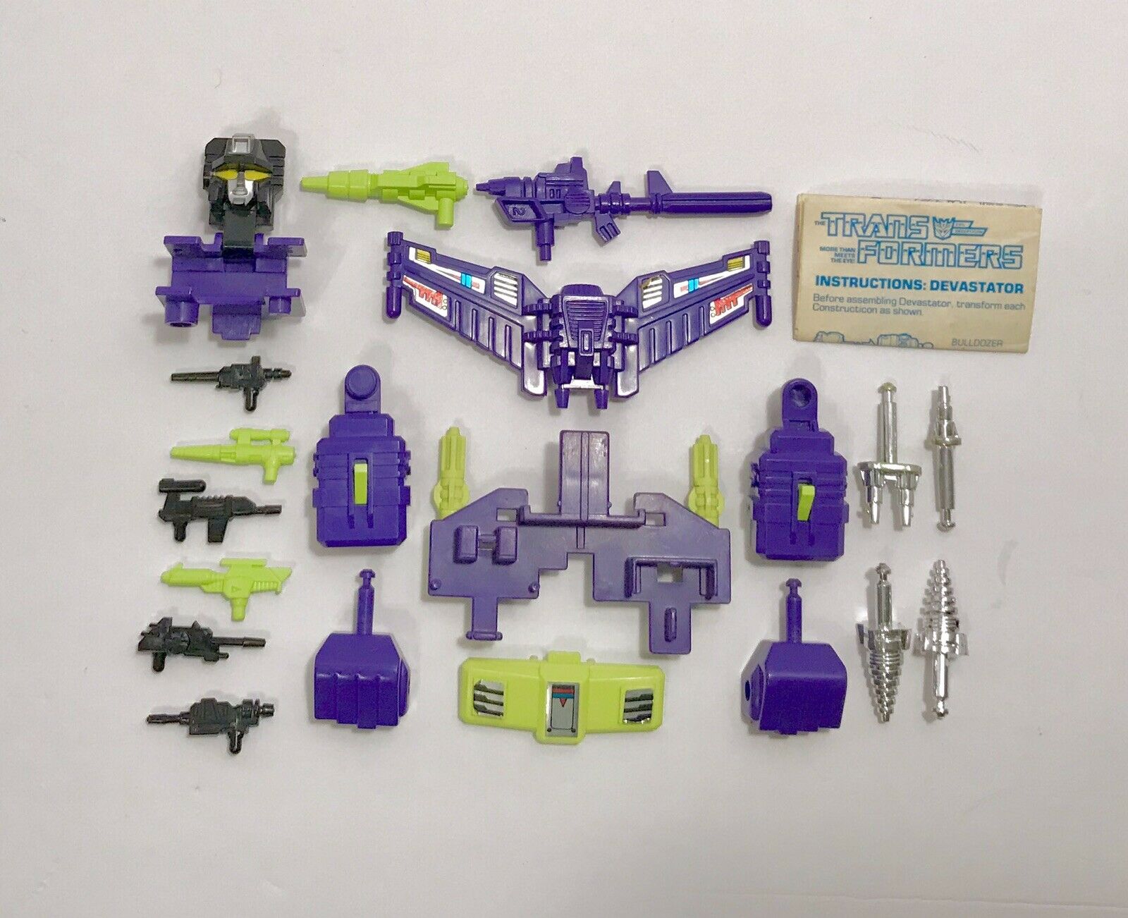 Transformers G1 Devastator Constructicons 100 Complete 1985 TAKAKA Var ...