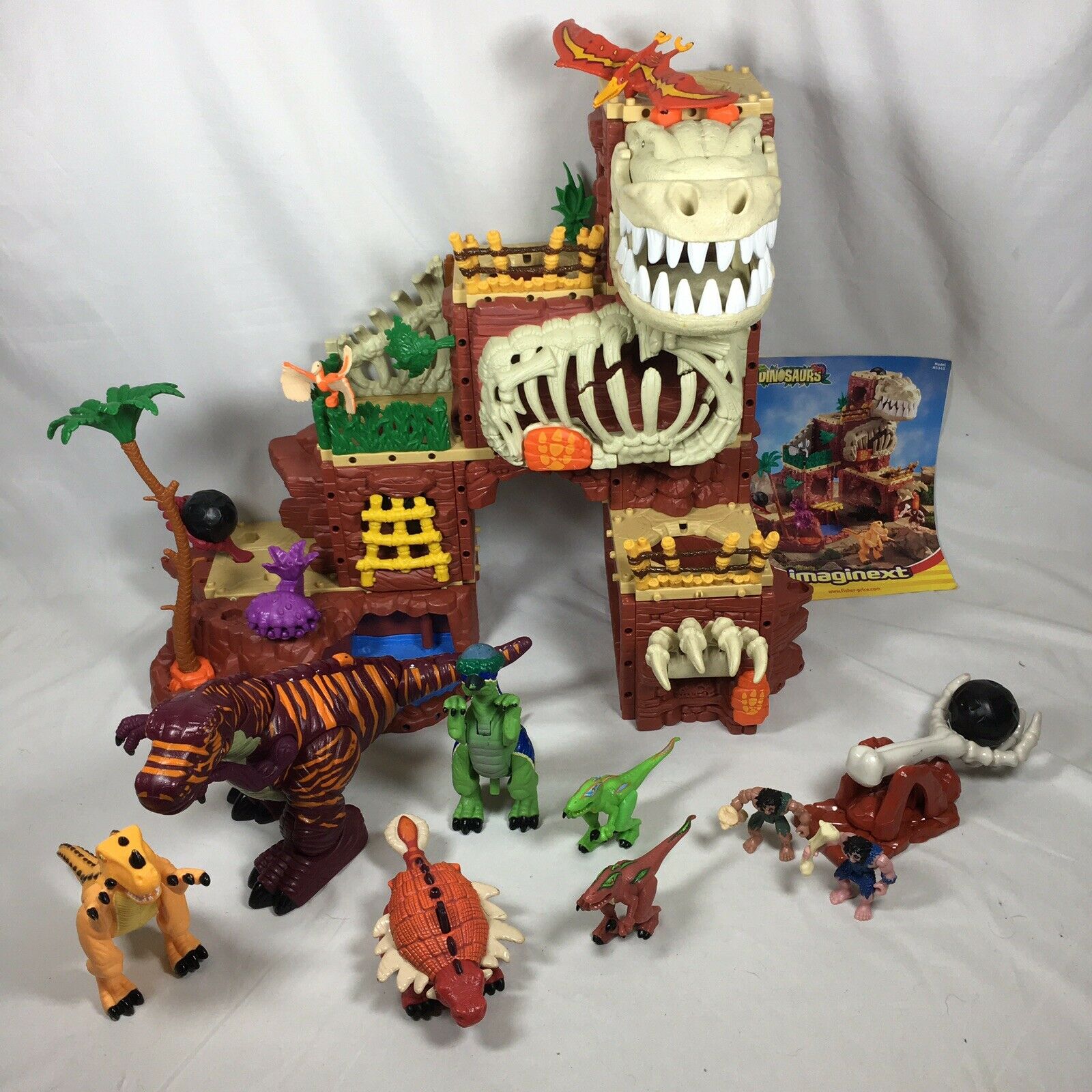 Fisher Price Imaginext T - Rex Mountain With Extra Figures Incomplete ...
