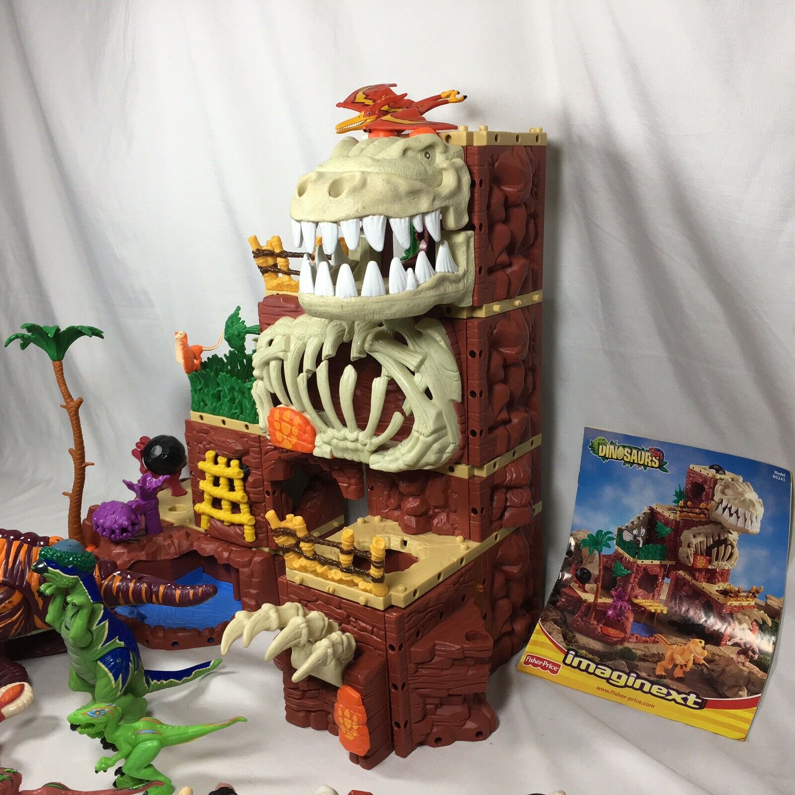 Fisher Price Imaginext T - Rex Mountain With Extra Figures Incomplete ...