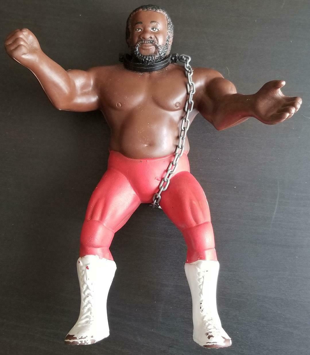 WWF LJN Junkyard Dog - With Dog Collar, Silver Chain Wrestling Figure ...