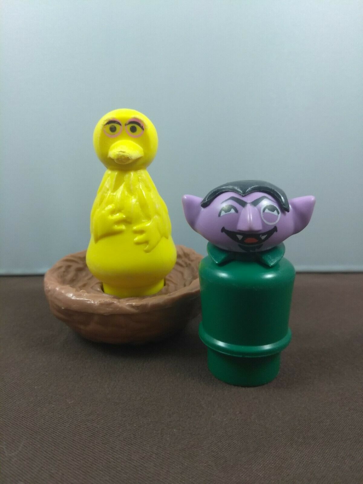 Vintage Sesame Street Little People The Count Big Bird With Nest ...