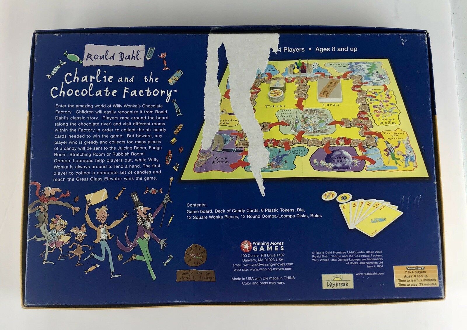 Charlie And The Chocolate Factory Board Game (2003) Roald Dahl - 100 ...
