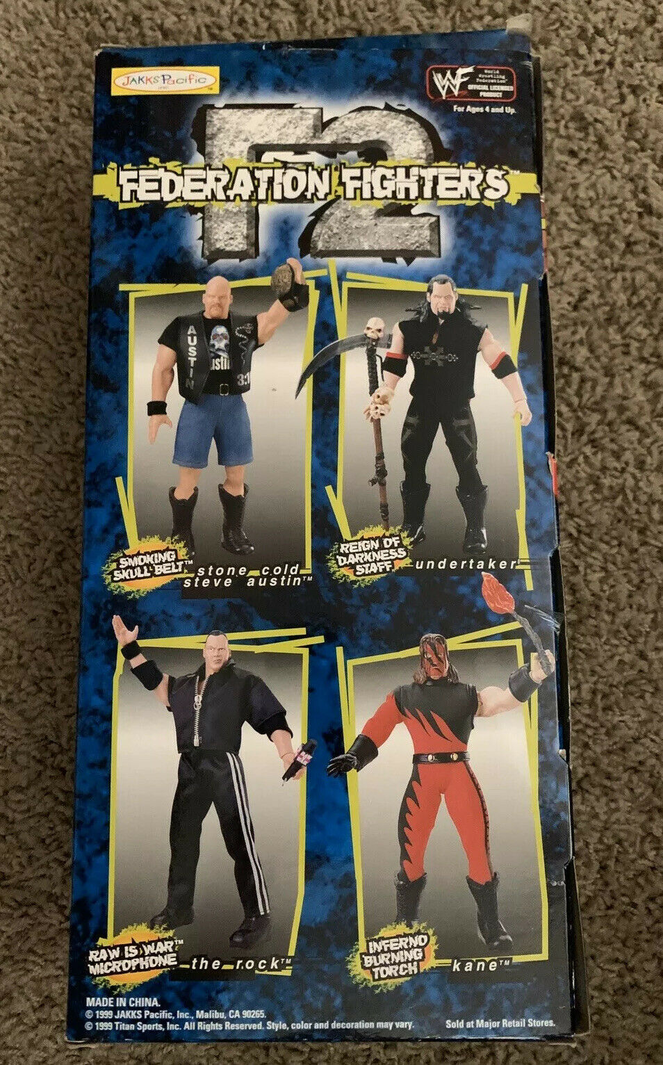 1999 Jakks Pacific WWF Stone Cold Steve Austin Federation Fighters F2 ...