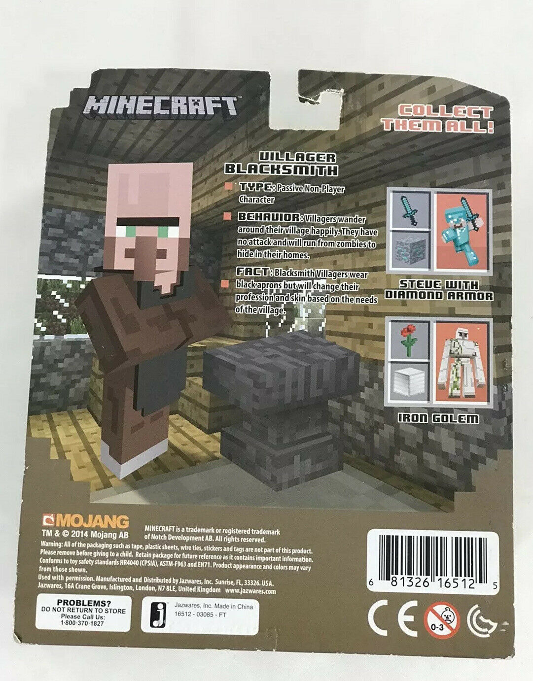 Minecraft Blacksmith Villager Action Figure | #21669756