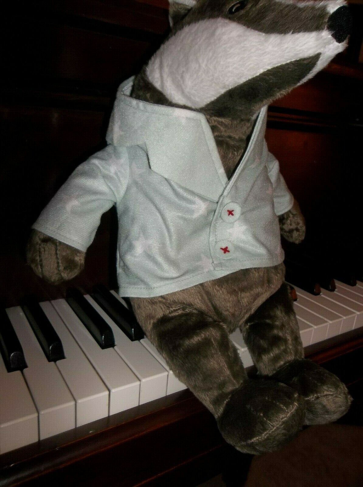 IKEA Gravling Badger Plush 14 " Jacket Stuffed Animal Woodland Toy ...
