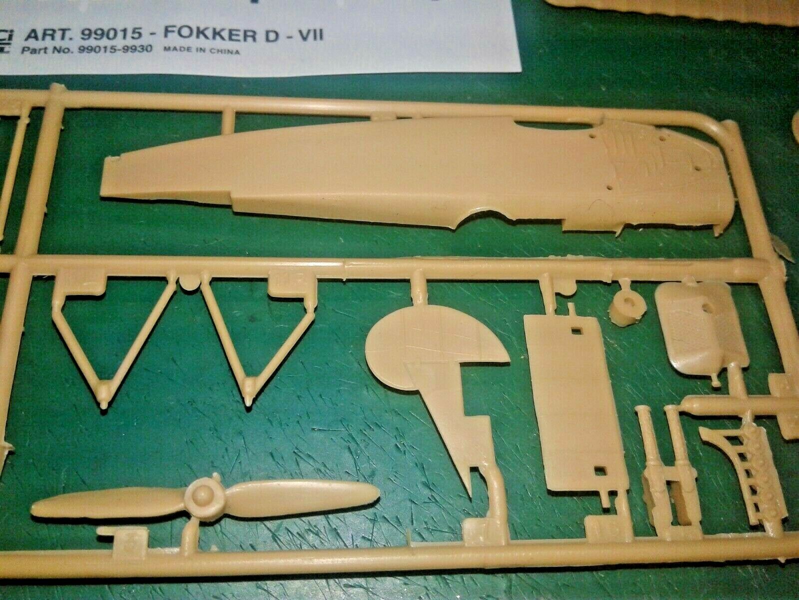 VINTAGE FOKKER D VII 1:72 SCALE MODEL KIT COMPLETE BY ERTL SKILL LEVEL ...