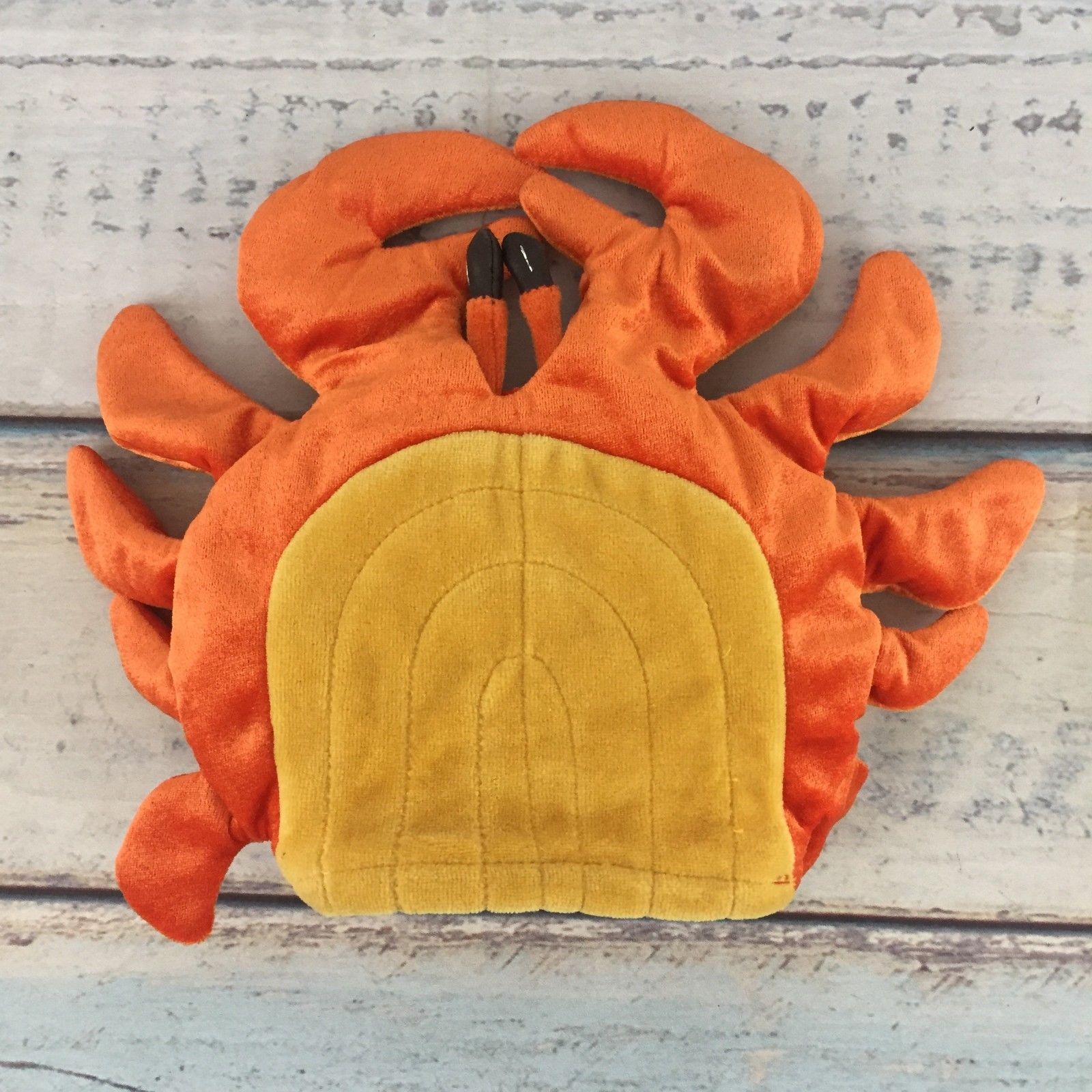 Vintage Folkmanis Orange CRAB Hand Puppet Stuffed Plush Glove 8 " X 12 ...