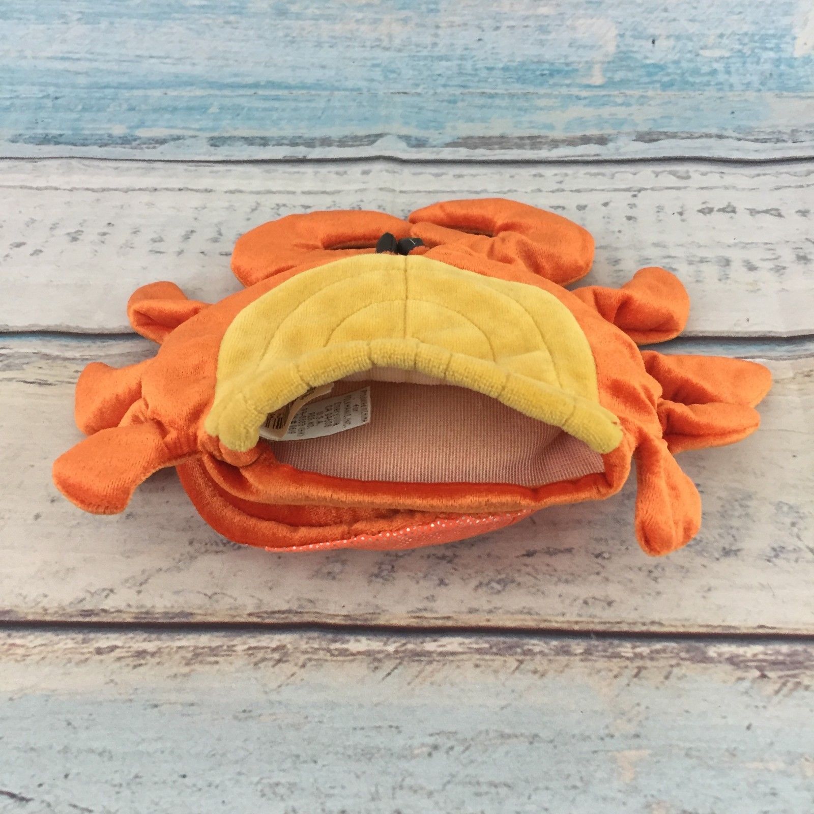 Vintage Folkmanis Orange CRAB Hand Puppet Stuffed Plush Glove 8 " X 12 ...