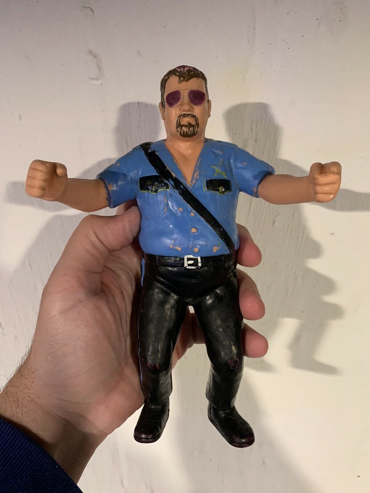 WWF 1989 LJN Black Card Big Bossman Figure Wrestling Superstars WWE ...