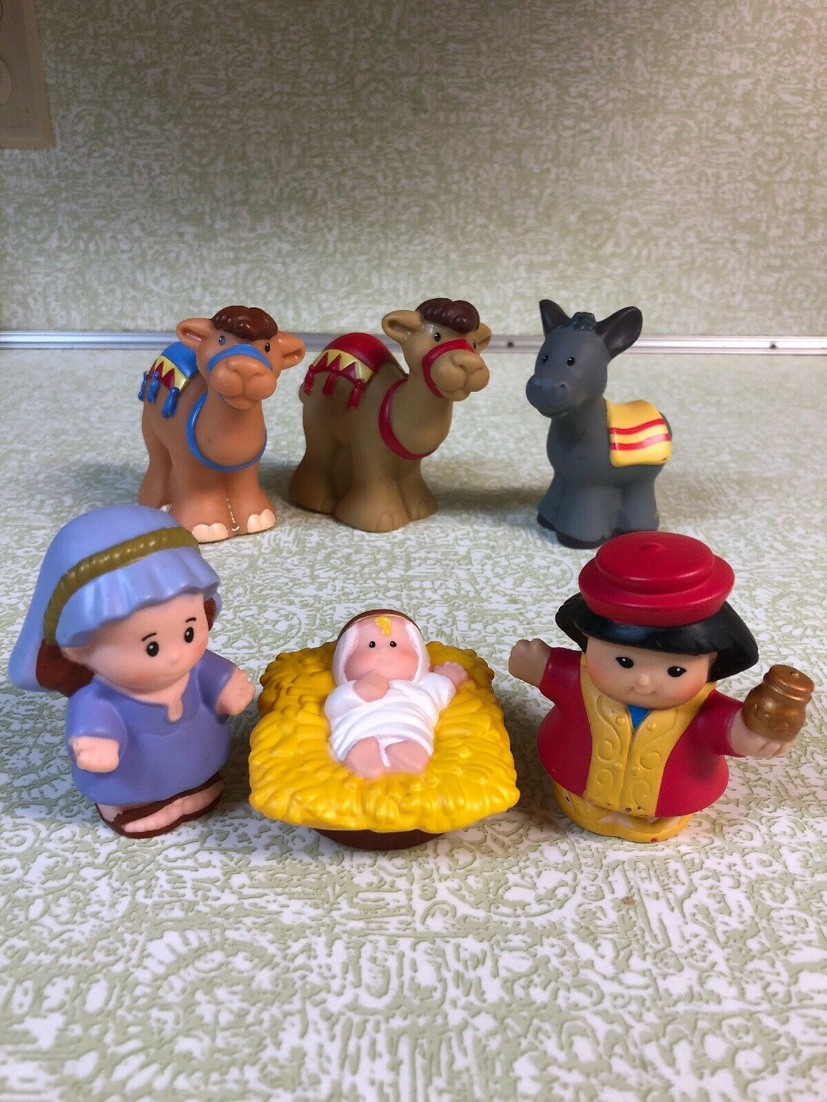 Fisher Price Little People Christmas Nativity Manger Baby Jesus Mary ...