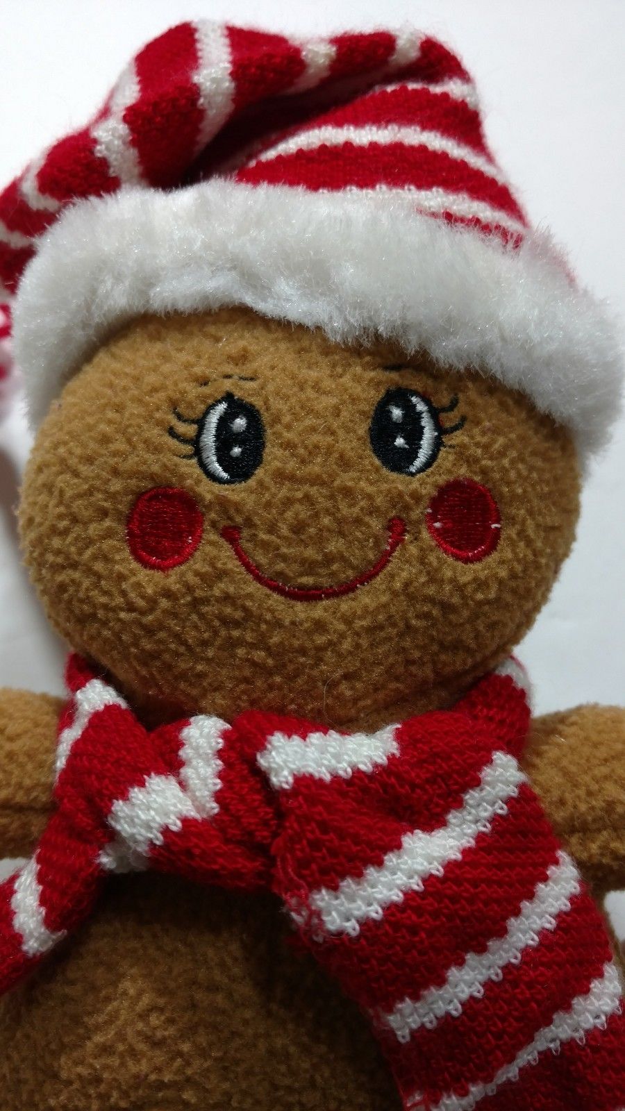 Dan Dee Gingerbread Man Christmas Holiday Scarf Hat 9. 5 " Plush ...