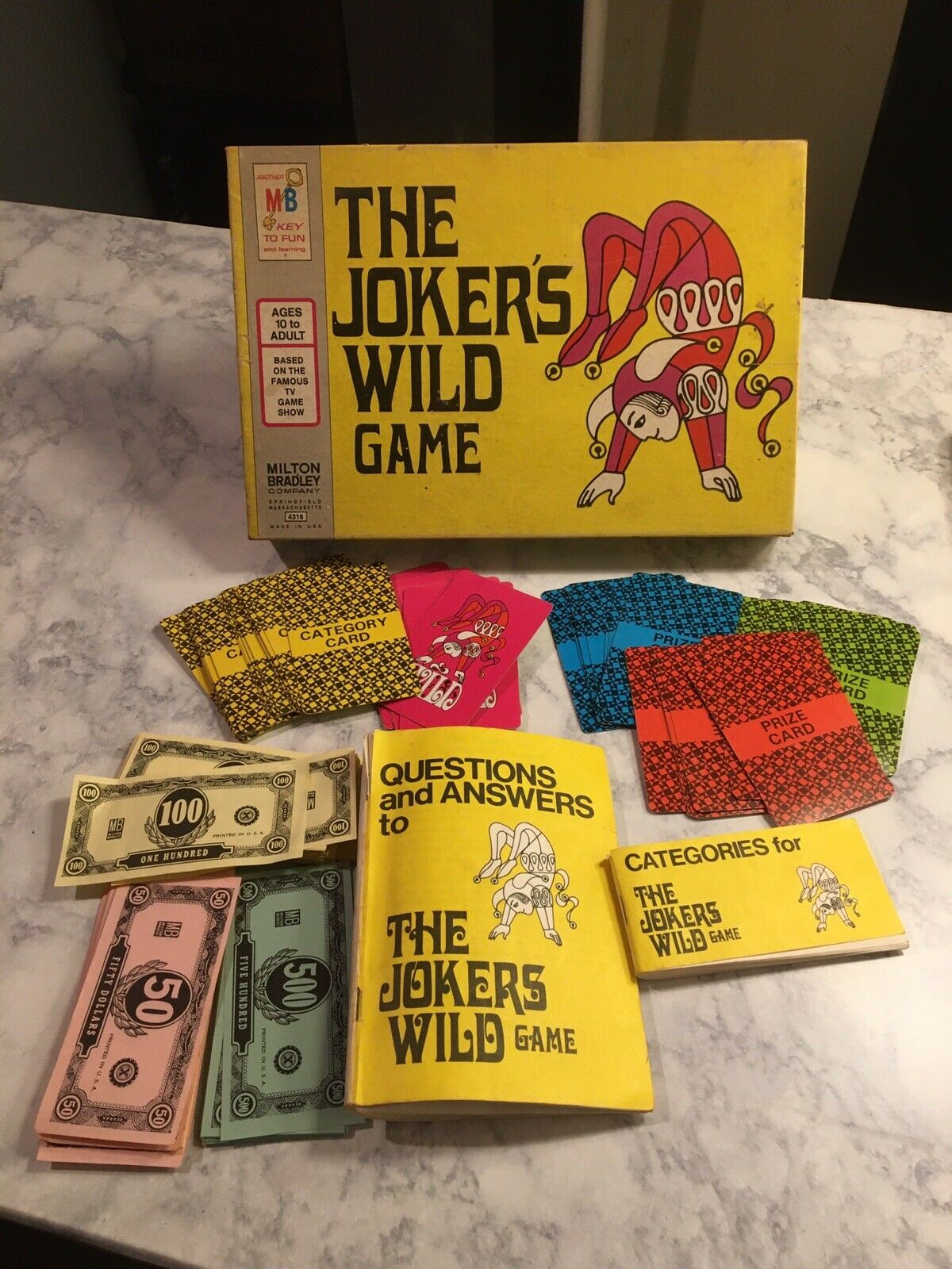 Vintage 1973 The Joker ' S Wild TV Show Board Game Milton Bradley ...