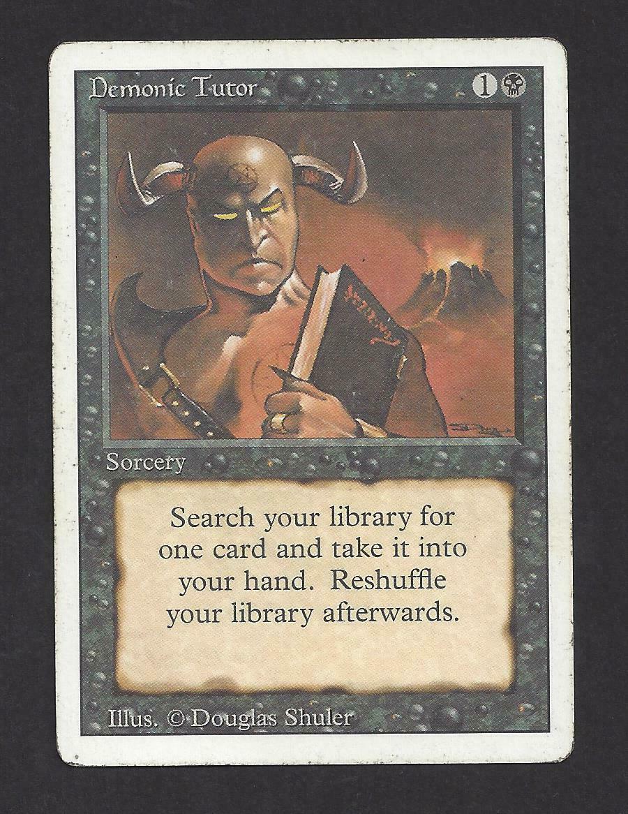 MTG Card DEMONIC TUTOR 3rd Edition REVISED LP - LOOK | #21548156