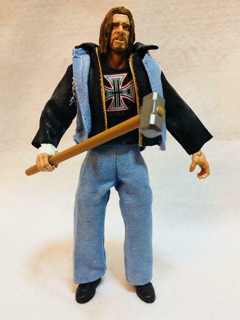 WWE Mattel Elite Custom Head Swap Game Triple H Sledgehammer HHH Jean ...