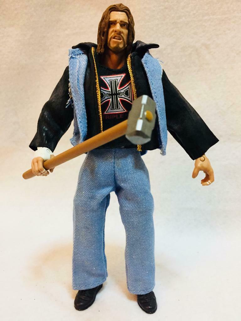 WWE Mattel Elite Custom Head Swap Game Triple H Sledgehammer HHH Jean ...