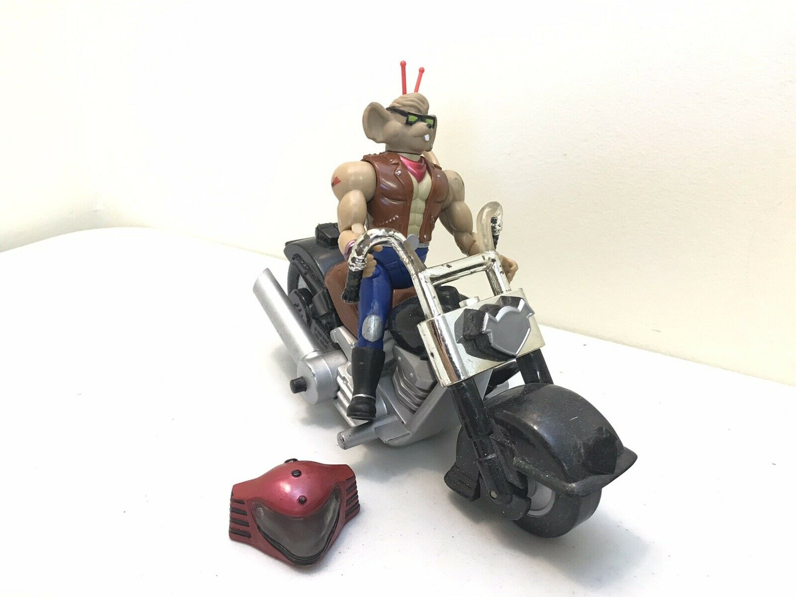 Vintage 1993 Biker Mice From Mars Figure Toy With Motorcycle Bike And ...