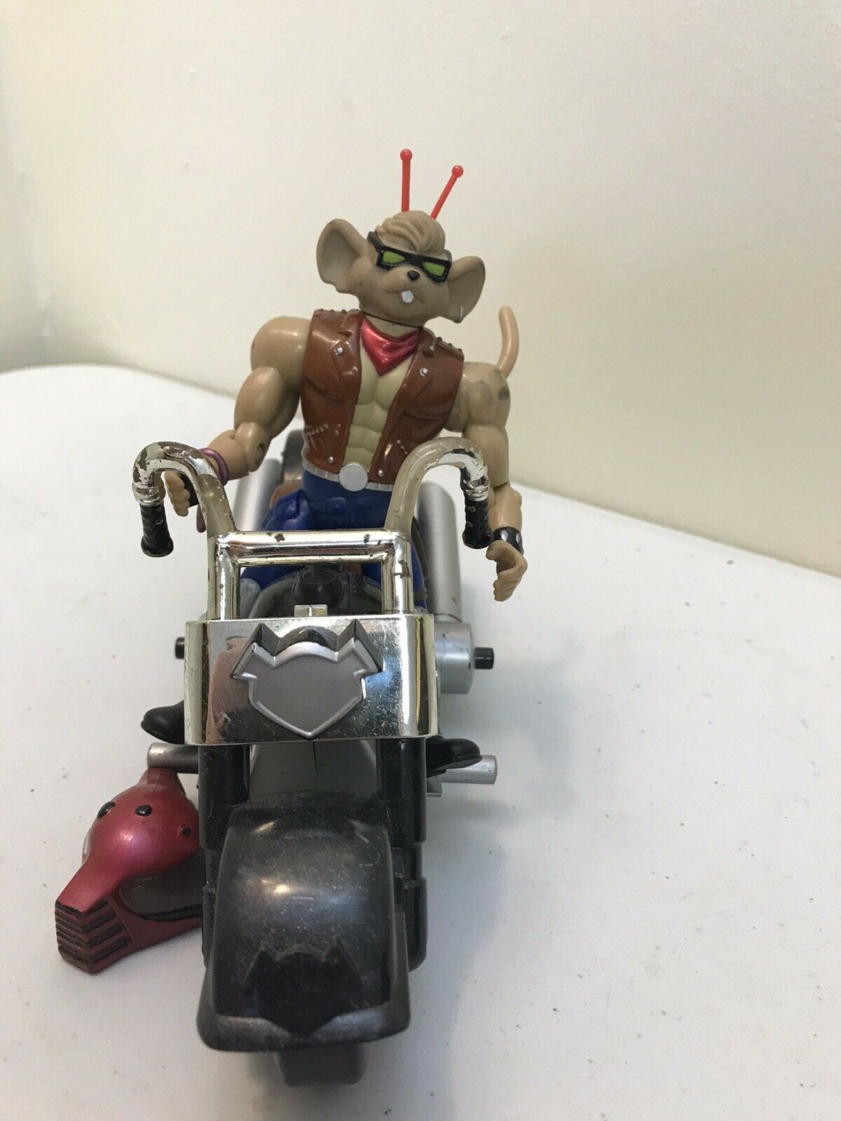 Vintage 1993 Biker Mice From Mars Figure Toy With Motorcycle Bike And ...