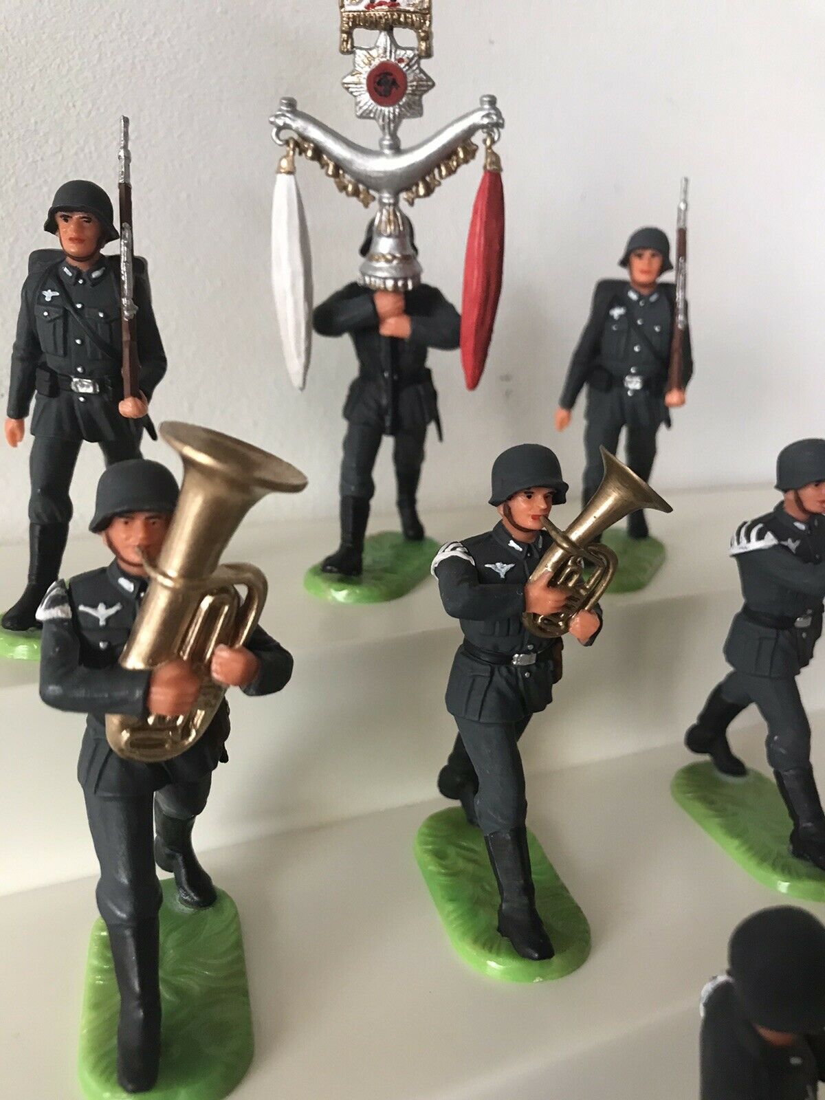Preiser Elastolin WW2 German Soldiers Marching Band And Two Marching ...