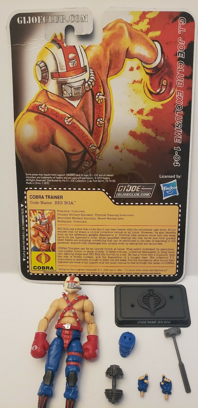 GI Joe Collectors Club Exclusive FSS 1 Cobra BIG BOA Complete Loose ...