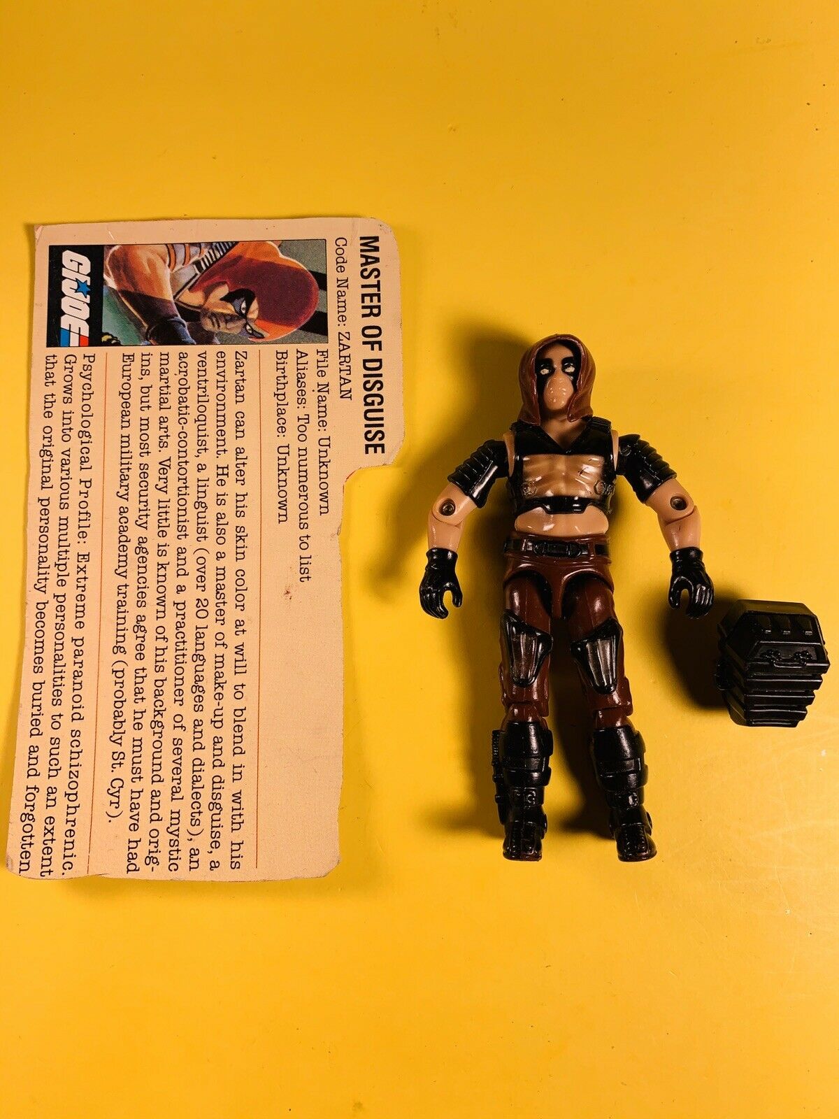 GI JOE ZARTAN Master Of Disguise W/ File Card Dreadnok Leader 1984 ...