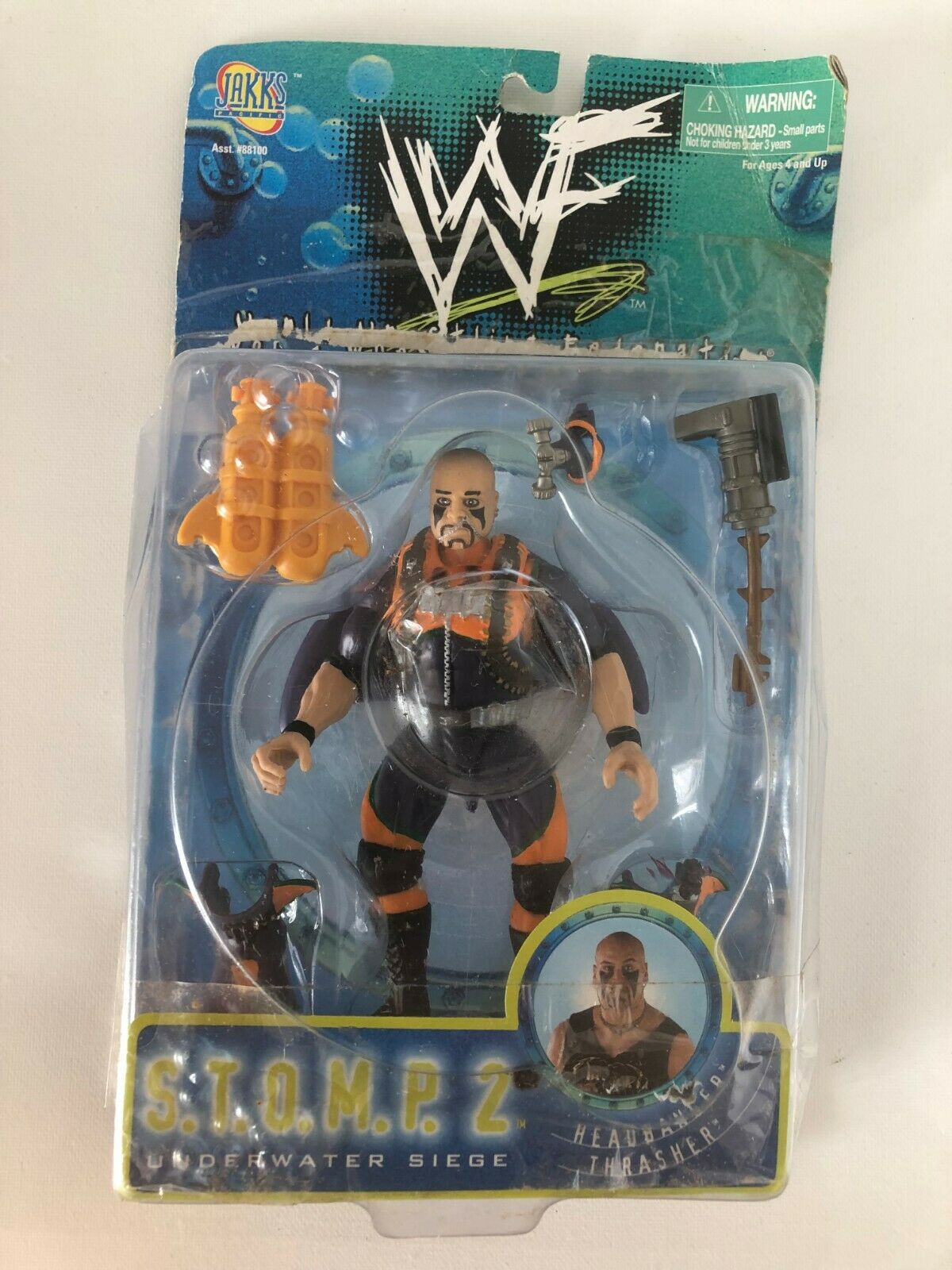 Jakks 1998 WWE WWF Headbanger Thrasher Stomp 2 Underwater Siege | #21500710