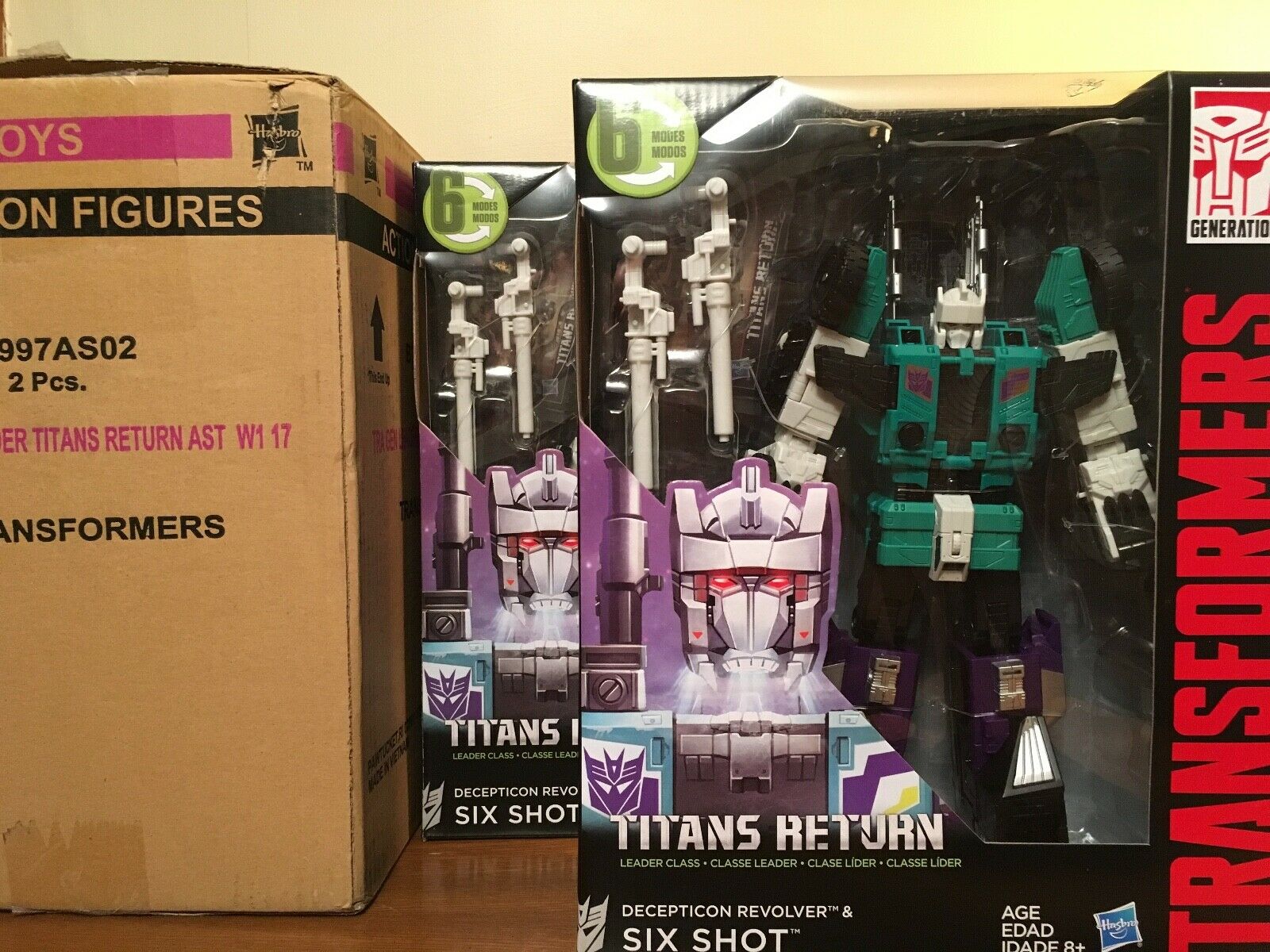 Transformers Titans Return Leader Class SIX SHOT HASBRO Headmaster ...