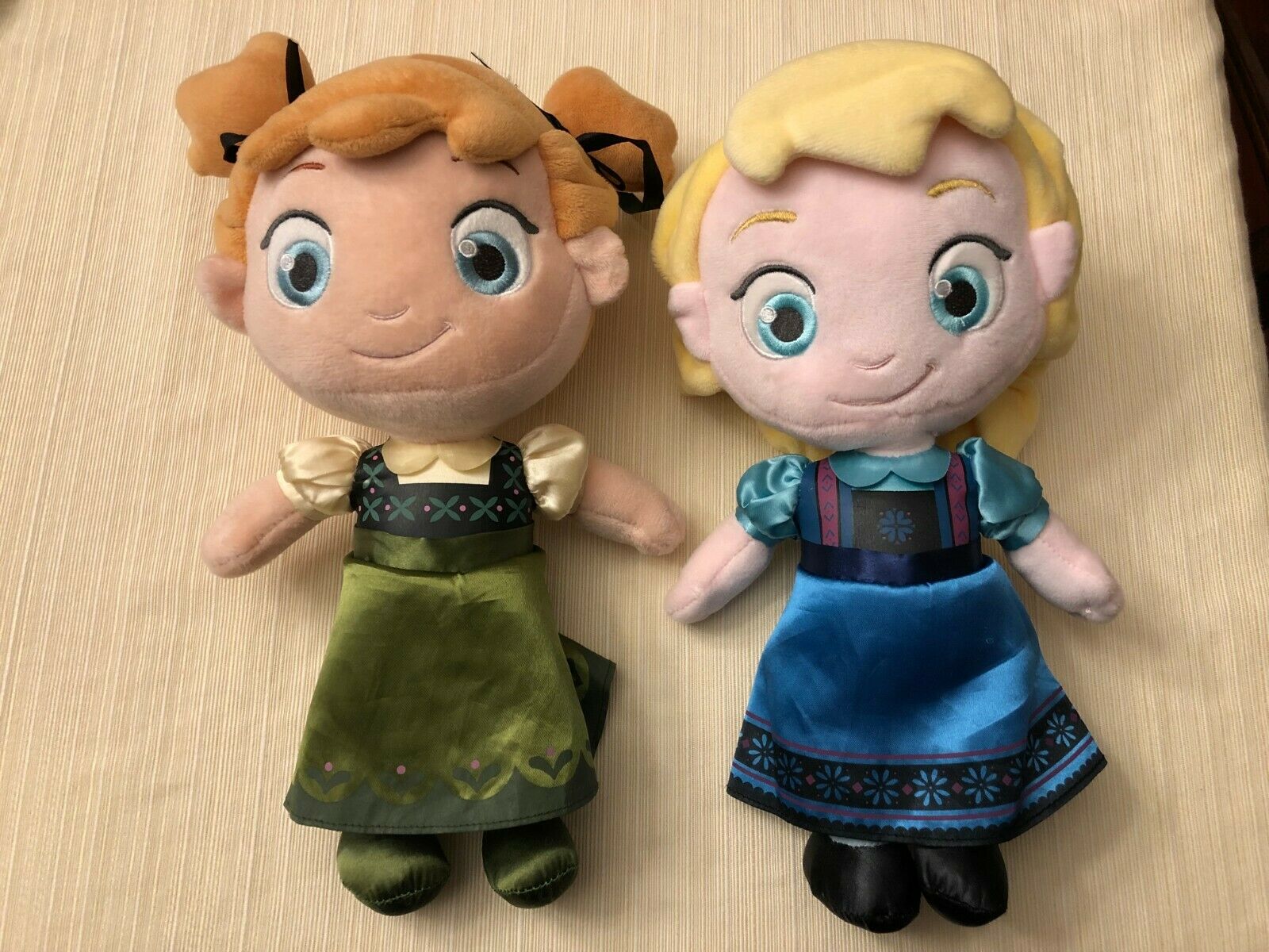 Disney Store Frozen Set Anna And Elsa Toddler Girl 12 " Plush Dolls ...