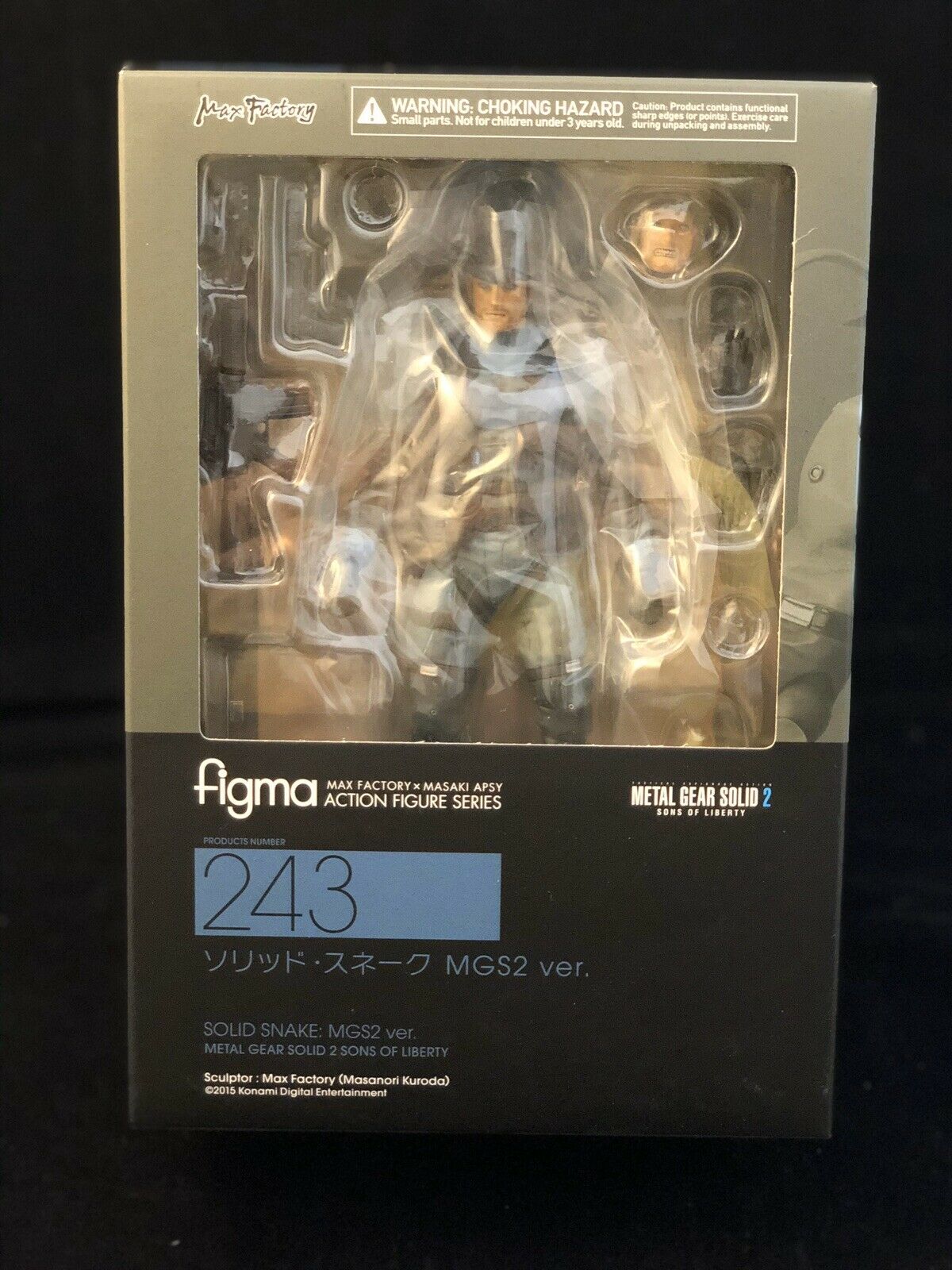 FIGMA 243 SONS OF LIBERTY SOLID SNAKE FIGURE MAX FACTORY METAL GEAR 2 ...