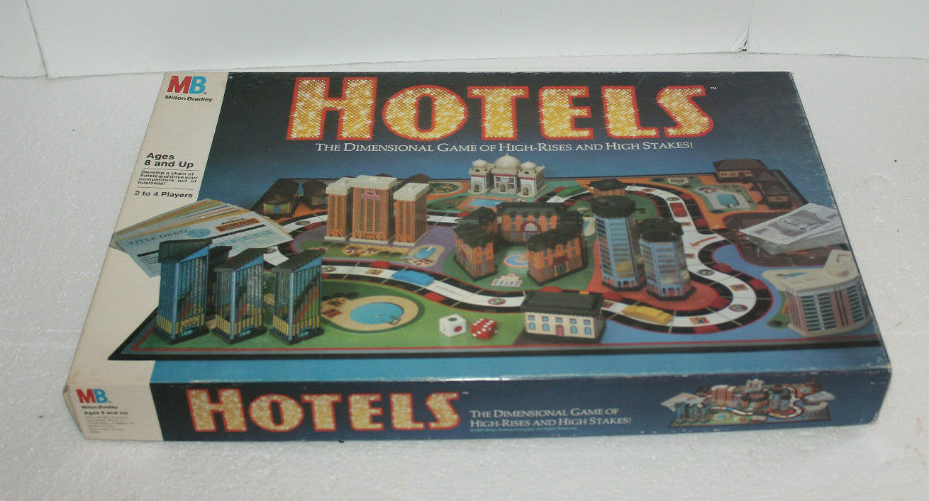 Hotels 3D Milton Bradley MB Board Game Of High Rises Out Of Print 1987 ...