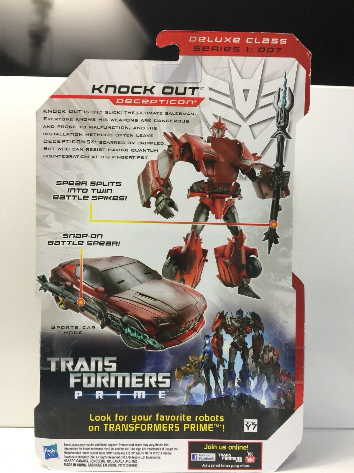 KNOCK OUT Transformers Prime Robots In Disguise Unopened/Sealed USA ...