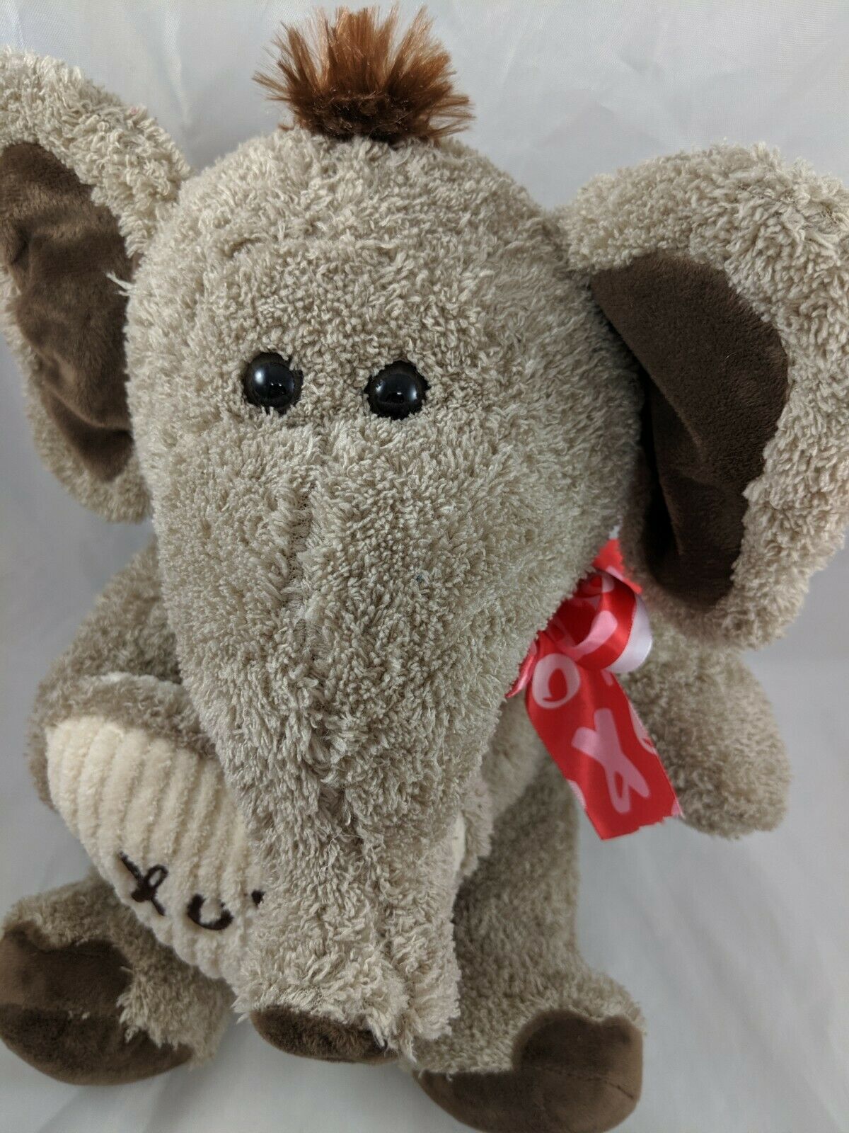 Kellytoy Brown Elephant Plush XOXO Heart 12 " Stuffed Animal | #21457277
