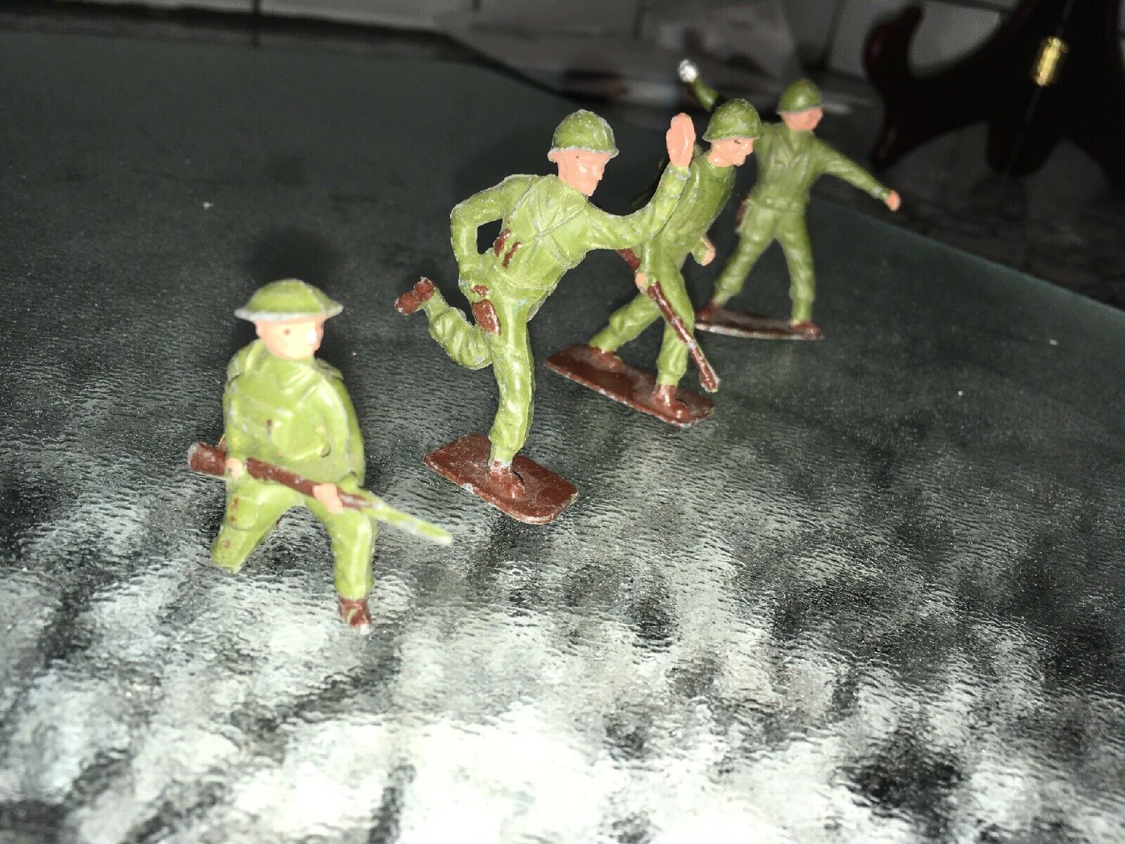 Vintage Britains USA Soldiers World War II Metal Lead In | #22366759