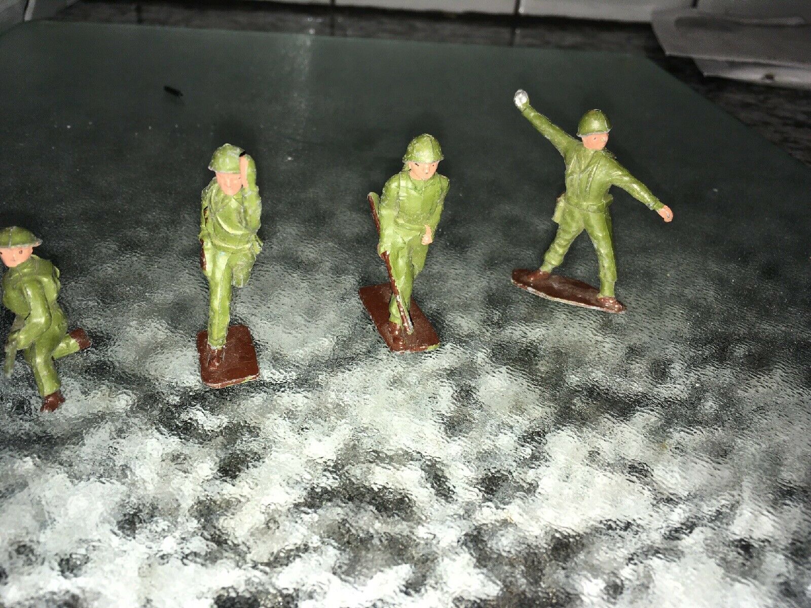Vintage Britains USA Soldiers World War II Metal Lead In | #22366759