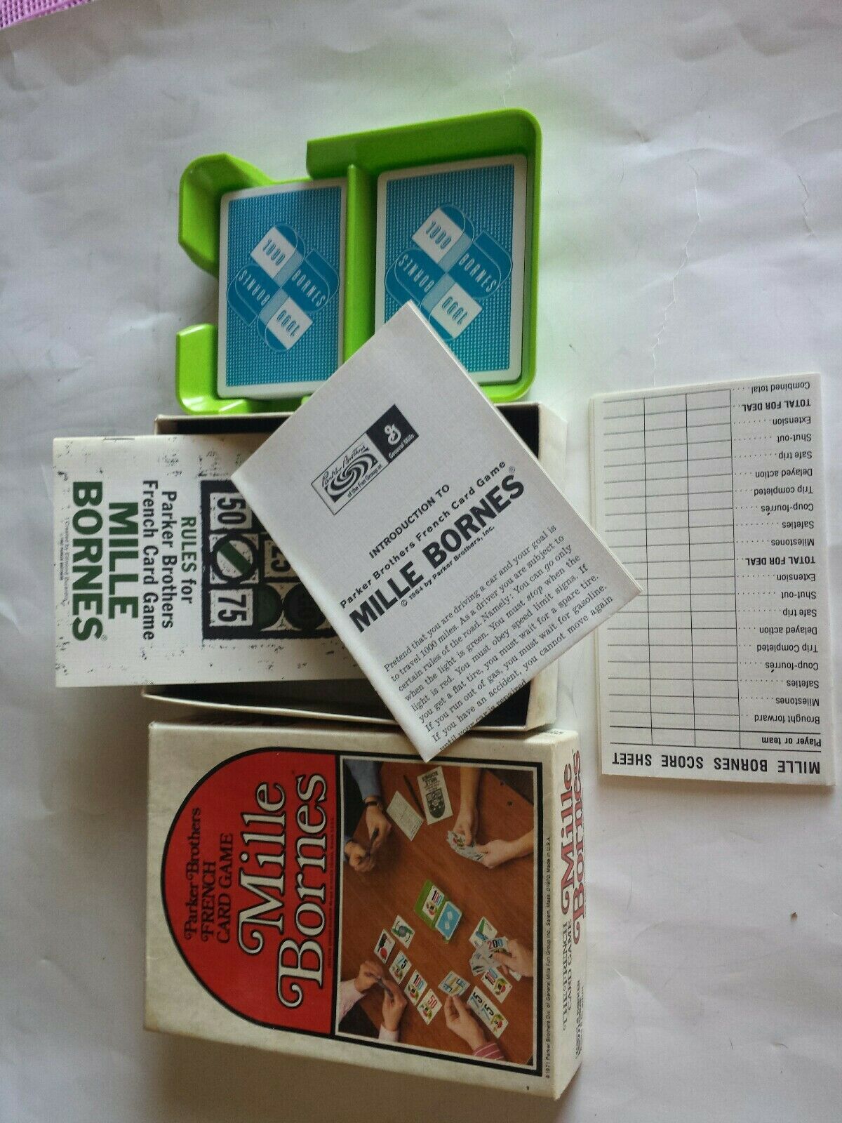 Mille Bornes The French Auto Race Card Game Complete Vintage Parker ...