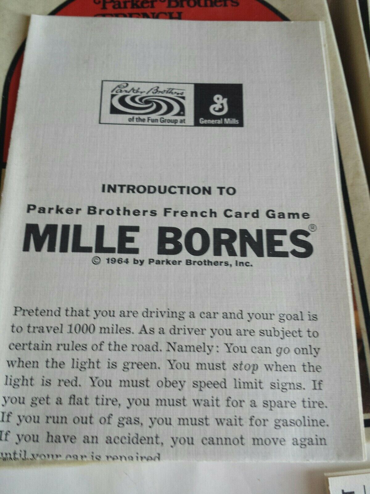 Mille Bornes The French Auto Race Card Game Complete Vintage Parker ...