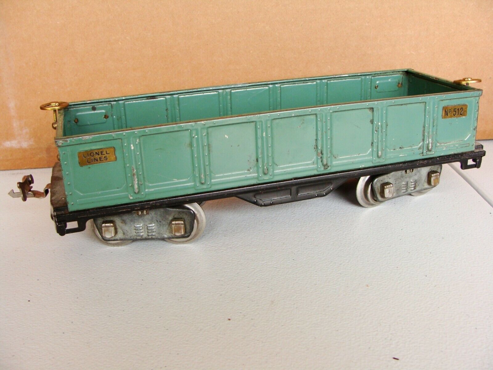 LIONEL PREWAR STANDARD GAUGE 512 GREEN GONDOLA CAR | #22221681