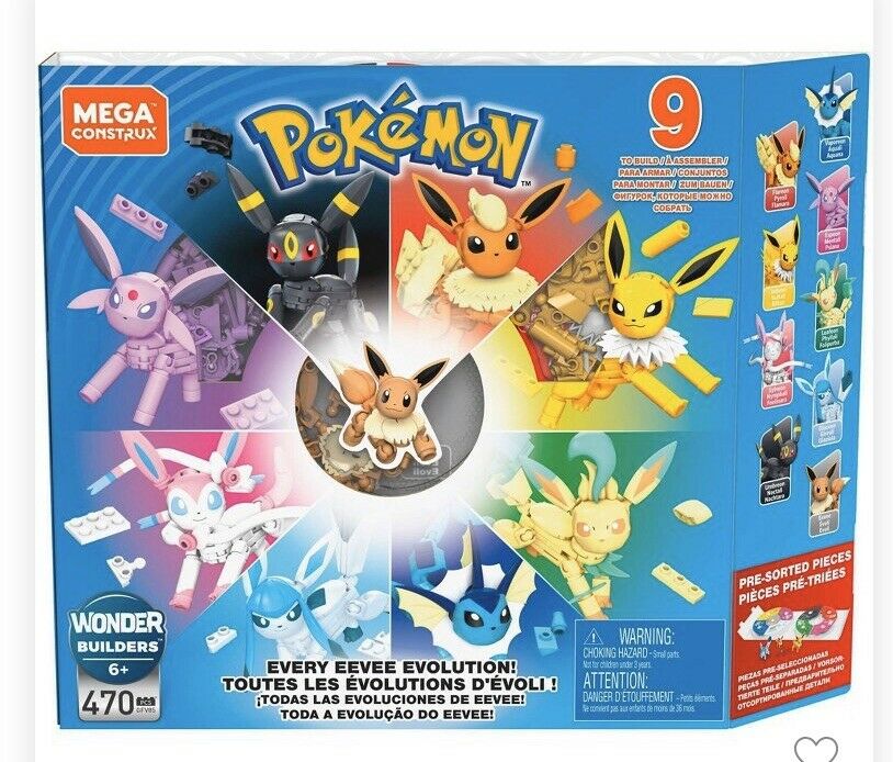 Mega Construx Pokemon Every Eevee Evolution Pack Buildable | #21414484