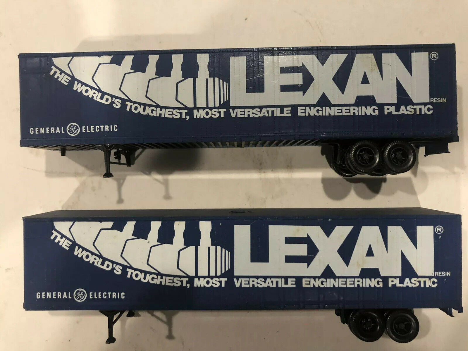 2 Lexan HO Scale Semi Truck Trailers For Train Layout. | #21350377