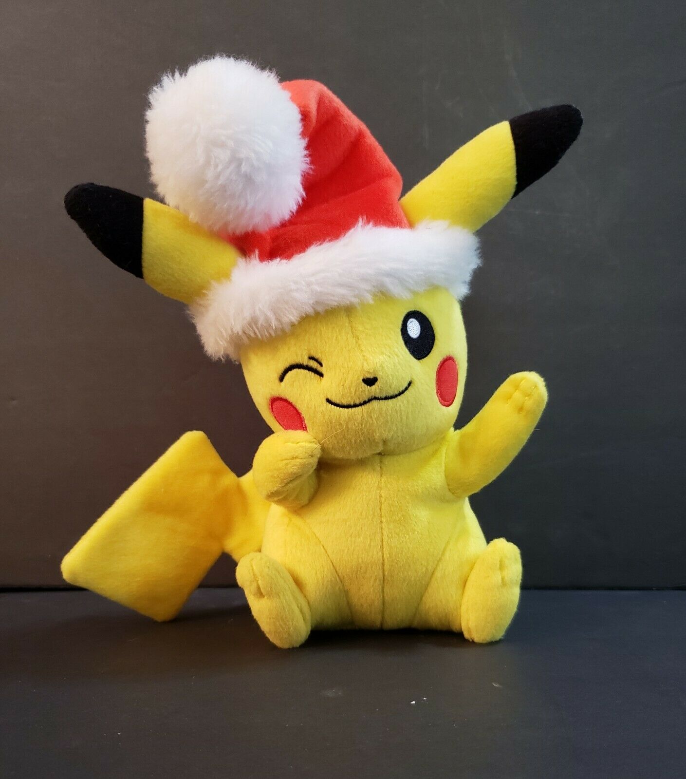 Tomy Pokemon Pikachu Stuffed Plush 9 " Toy With Santa Hat Holiday ...
