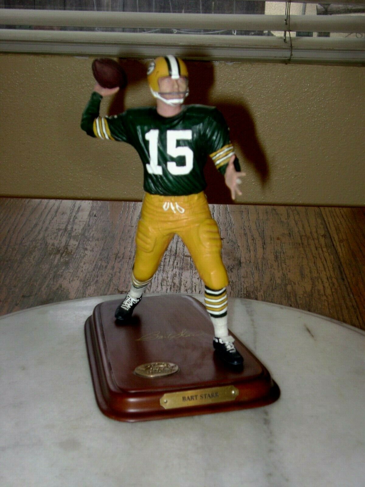 BART STARR GREEN BAY PACKERS DANBURY FIGURE STATUE HAND PAINTED ...