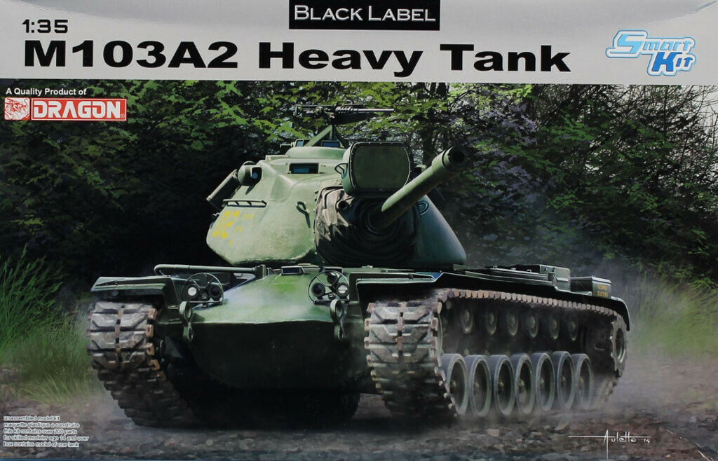 Dragon DML 1:35 M103A2 Heavy Tank Black Label Plastic Model Kit 3549U ...