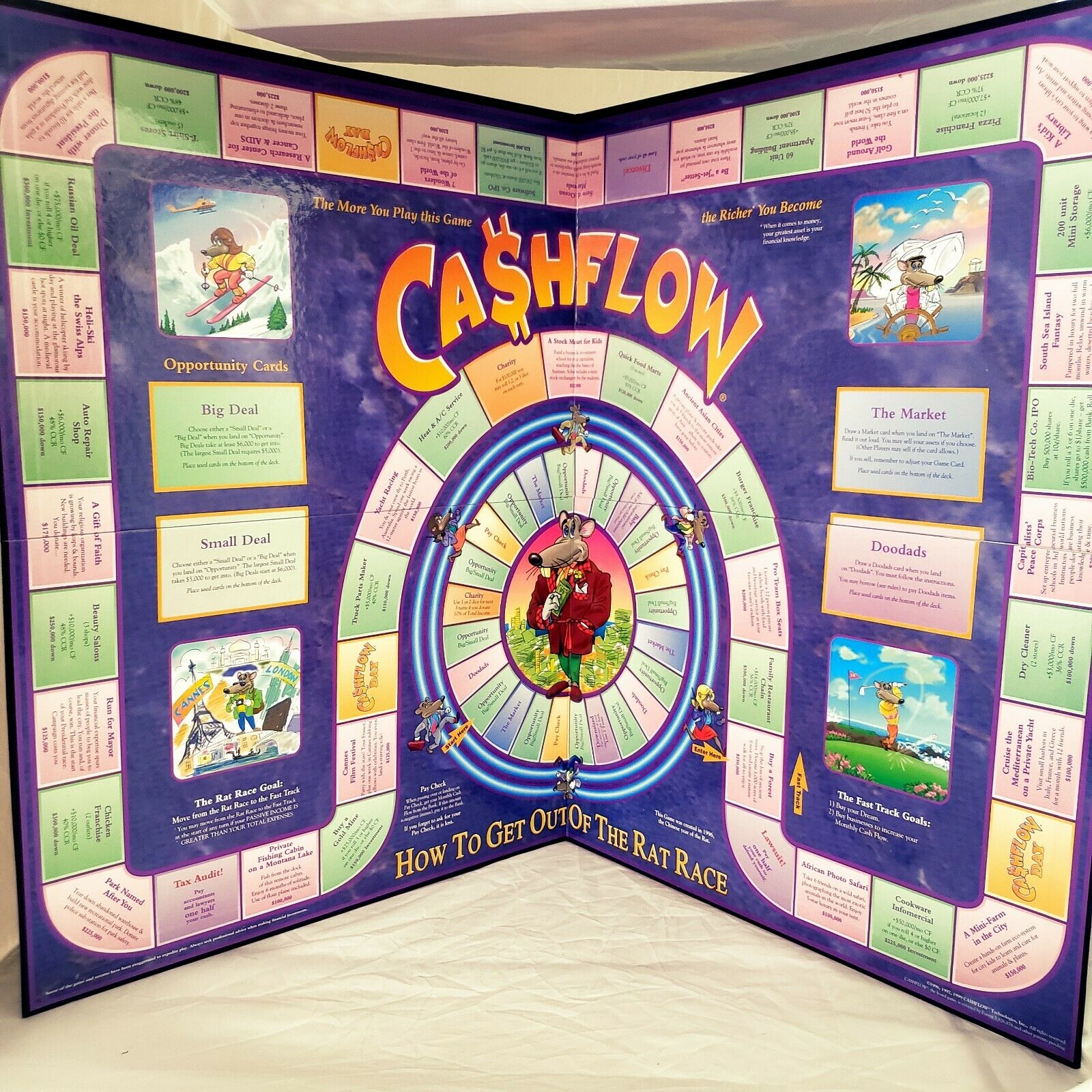(90 Complete) Cash Flow Board Game - Rich Dad Poor Dad (Rat Race ...