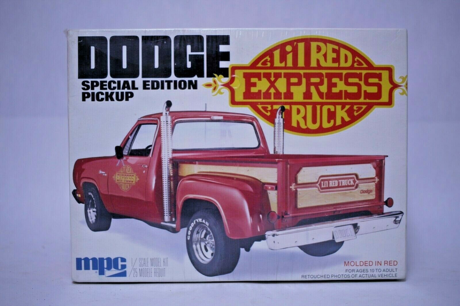 VINTAGE 1/25 SCALE MPC DODGE LIL RED EXPRESS PICK UP TRUCK MODEL KIT ...