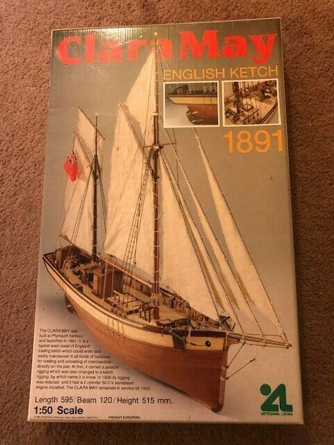 Artesania Latina 1/50 Scale Clara May English Ketch Model Ship Kit ...