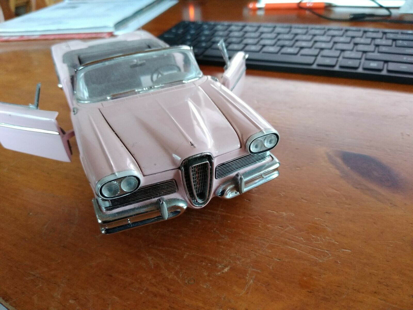FRANKLIN PRECISION MODELS 1958 EDSEL CITATION 1:24 SCALE DIECAST PINK ...