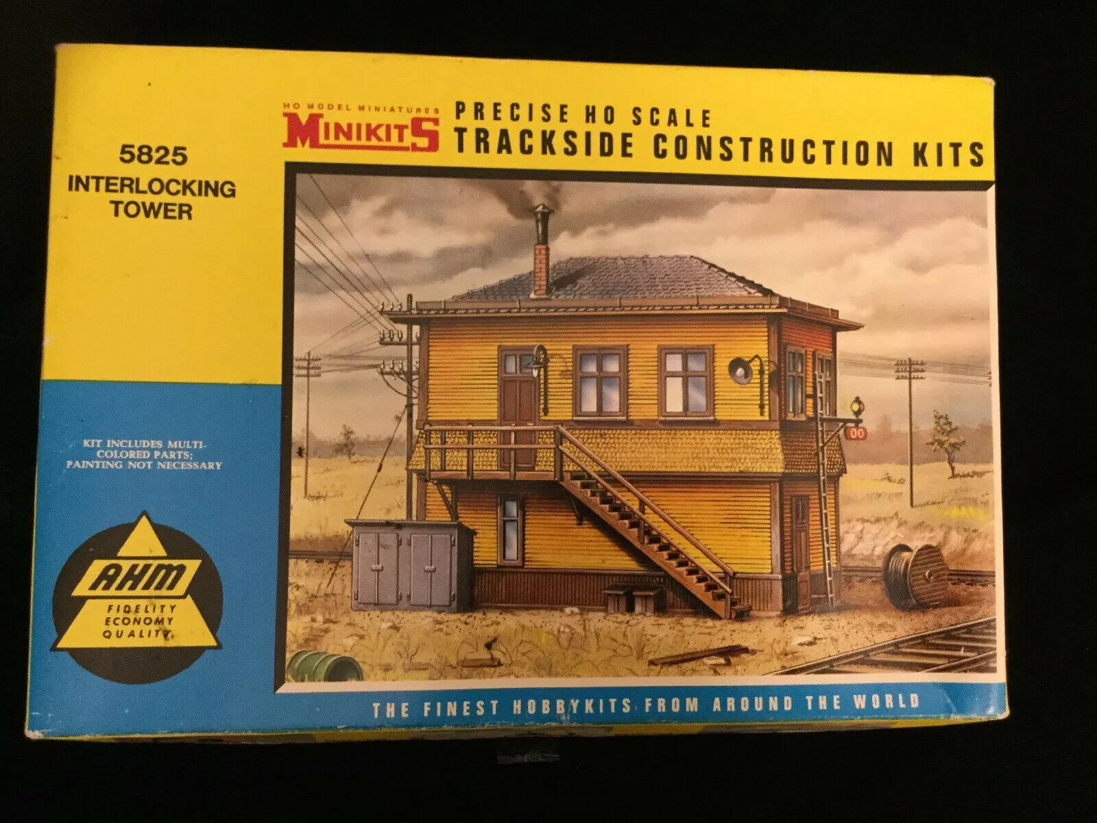 AHM MINIKITS 5825 INTERLOCKING TOWER HO Scale Model Kit Railroading ...