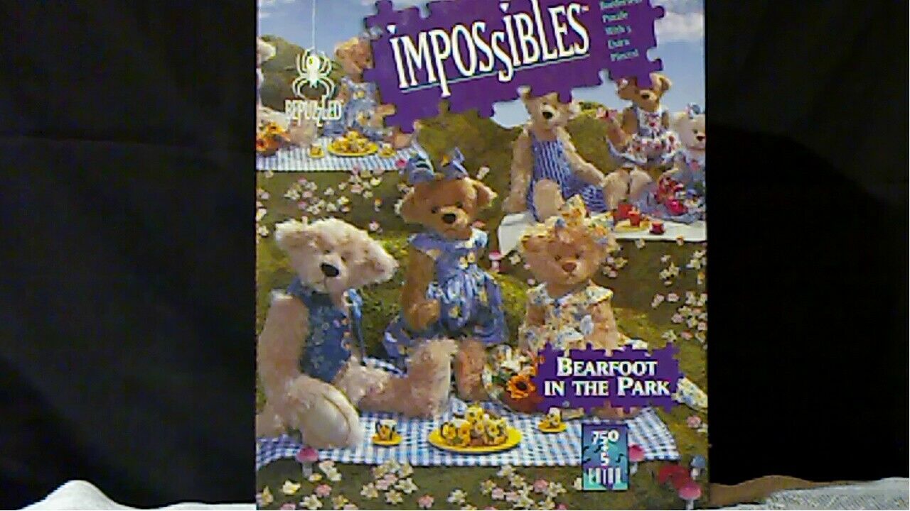 BEPUZZLED Impossibles Borderless Puzzle BEARFOOT IN THE PARK EUC ...