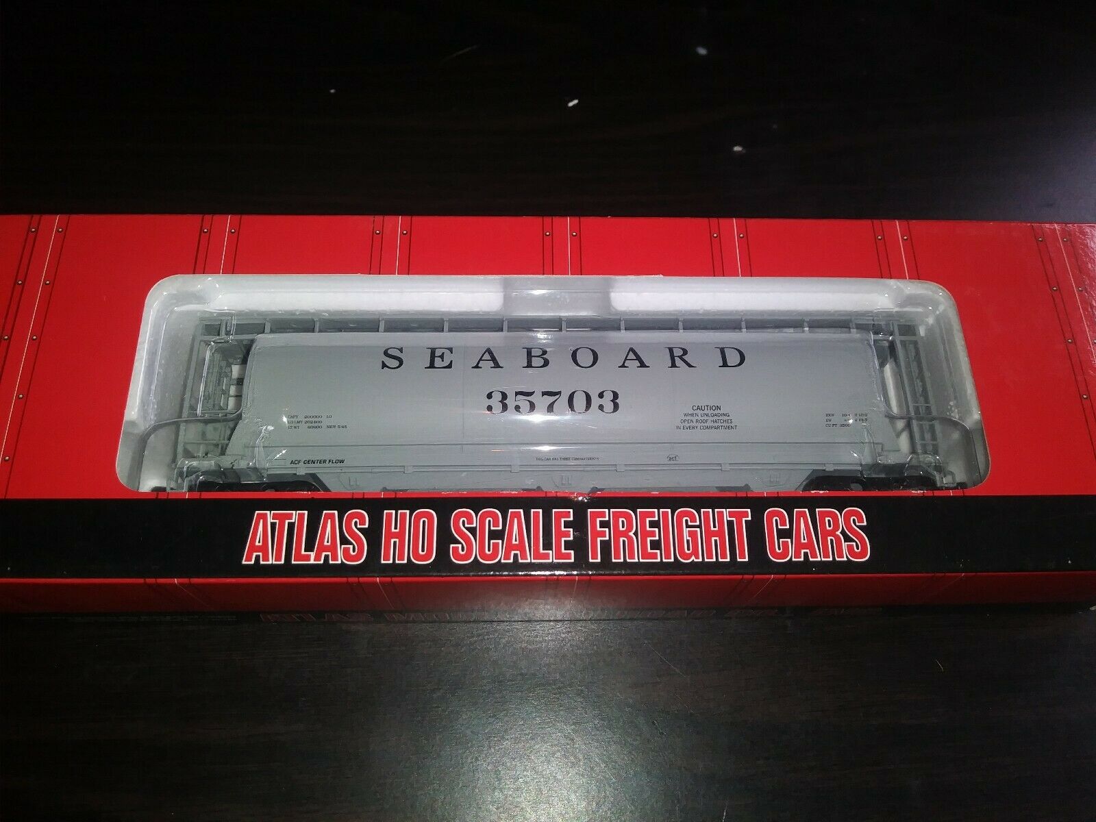 HO Scale Atlas Seaboard Air Line ACF 3 Bay Cylindrical Hopper Car 1943 ...